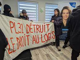 Manifestation nationale contre le PL31 - Comité logement Ville-Marie